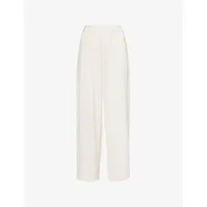 Lounge Soft Waffle Branded-waistband Jersey Pyjama Bottoms - Cream