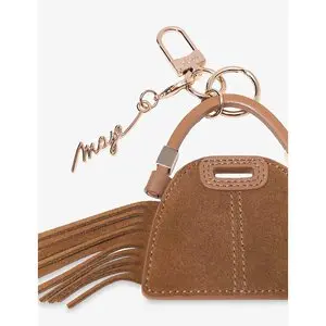 Maje Mini Mirror Bag Charm - Camel