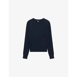 The Kooples Round Neck Wool Jumper - Navy