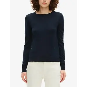 The Kooples Round Neck Wool Jumper - Navy