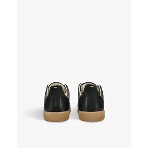 MAISON MARGIELA Replica Panelled Leather Low-top Trainers - Black