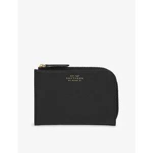 Smythson Panama Leather Slim Pouch - Black