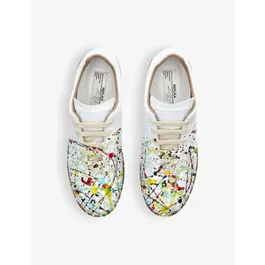 MAISON MARGIELA Replica Paint Splatter Leather Low-top Trainers