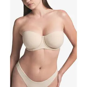SKIMS Fits Everybody Strapless Stretch-jersey Bra - Sand