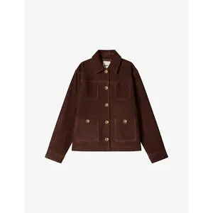 Sandro Suede Four-pocket Jacket - Black Brown