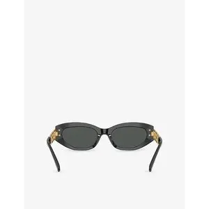 Versace Ve4501 Cat Eye Acetate Sunglasses - Black