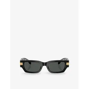 Versace Ve4465 Rectangle Acetate Sunglasses - Black