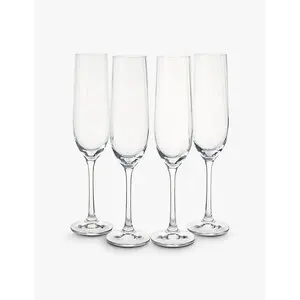 THE WHITE COMPANY Pimlico Crystal-glass Champagne Flutes Set Of Four - Clear