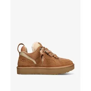 UGG UGG Lowmel Suede And Mesh Low-Top Trainers Tan