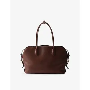 Prada Large Leather Tote Bag - Brown