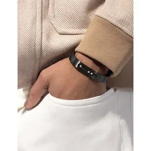 Messika Move Titanium Graphite White Diamonds Cuff
