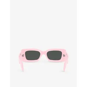 Versace Rectangle Frame Acetate Sunglasses - Pink