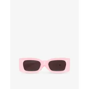 Versace Rectangle Frame Acetate Sunglasses - Pink