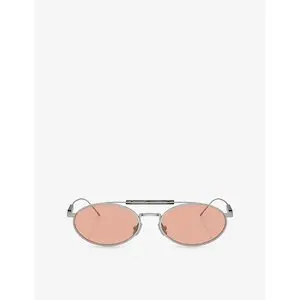 Brunello Cucinelli Oval Metal Sunglasses - Clear