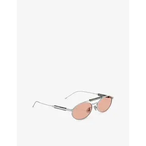 Brunello Cucinelli Oval Metal Sunglasses - Clear