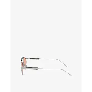 Brunello Cucinelli Oval Metal Sunglasses - Clear