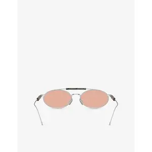 Brunello Cucinelli Oval Metal Sunglasses - Clear