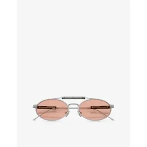 Brunello Cucinelli Oval Metal Sunglasses - Clear
