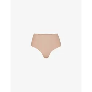 SKIMS Fits Everybody High-rise Stretch-jersey Briefs - Clay