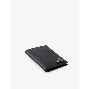 Prada Logo-plaque Leather Bifold Wallet