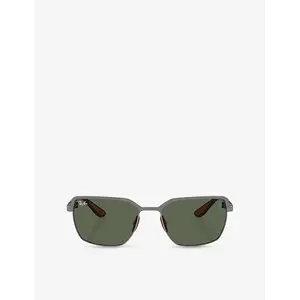 Ray-ban X Scuderia Ferrari Square Metal Sunglasses - Grey