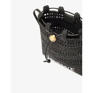 Loewe X Paula's Ibiza Raffia Drawstring Cross-body Bag