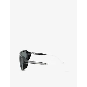 Oliver Spencer Shield-frame Acetate Sunglasses - Black
