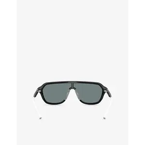 Oliver Spencer Shield-frame Acetate Sunglasses - Black