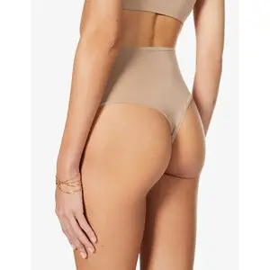 SKIMS Fits Everybody High-rise Stretch-jersey Thong - Sienna