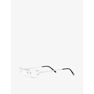 Cartier Rimless Rectangular Metal Optical Glasses