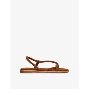 ANCIENT GREEK SANDALS Bomba Suede Flat Sandals - Rust