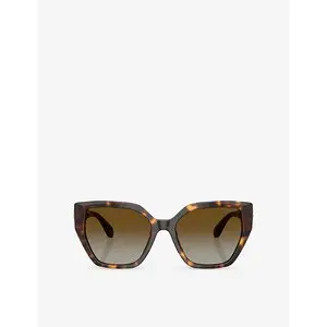 SWAROVSKI Sk6044u Polarised Irregular-frame Acetate Sunglasses - Brown