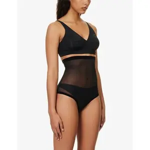 Wolford High-rise Stretch-tulle Briefs - Black
