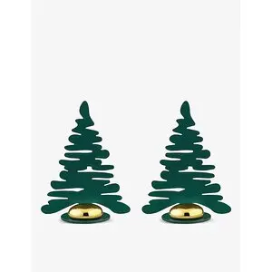 ALESSI Barkplace Tree Resin-coated Steel Place Card Holders Set Of 2 - Nocolor