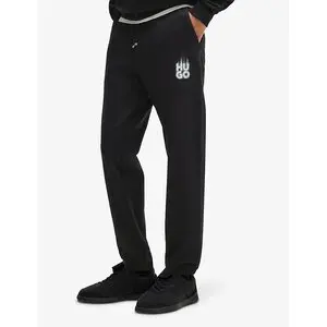 Hugo Branded-print Drawstring-waist Cotton-jersey Jogging Bottoms