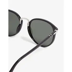 Persol Po3210s Oval-frame Sunglasses - Black