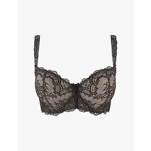 AUBADE Danse Des Sens Comfort Half-cup Lace Bra - Black
