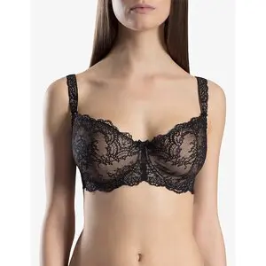 AUBADE Danse Des Sens Comfort Half-cup Lace Bra - Black
