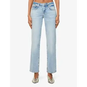 7 For All Mankind Calie Straight-leg Low-rise Denim Jeans