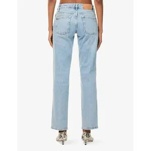 7 For All Mankind Calie Straight-leg Low-rise Denim Jeans