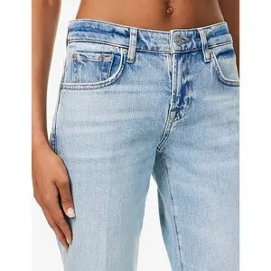 7 For All Mankind Calie Straight-leg Low-rise Denim Jeans
