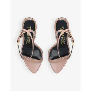 TOM FORD Padlock Leather Heeled Sandals