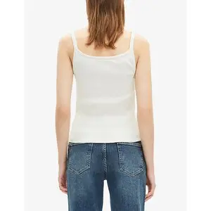 The Kooples Buckle-embellished Slim-fit Stretch-cotton Vest - Ecru