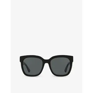 Gucci Gg0034sn Square Frame Acetate Sunglasses - Black