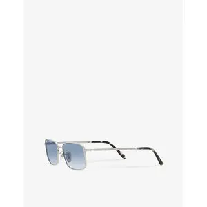 Ray-ban Rb3717 Rectangle-frame Sunglasses - Silver
