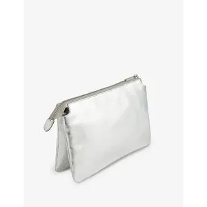 Whistles Elita Metallic Leather Clutch Bag