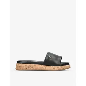 Carvela Cloud Logo-embellished Flat Leather Mules