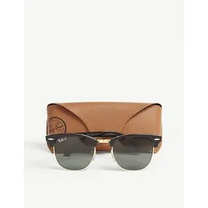 Ray-ban Rb3016 Clubmaster Square-frame Sunglasses - Black