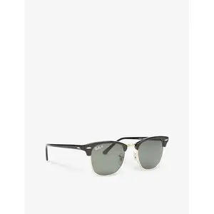 Ray-ban Rb3016 Clubmaster Square-frame Sunglasses - Black