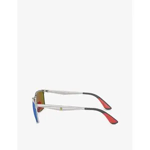 Ray-ban Rb3726m Scuderia Ferrari Rectangle Sunglasses - Silver